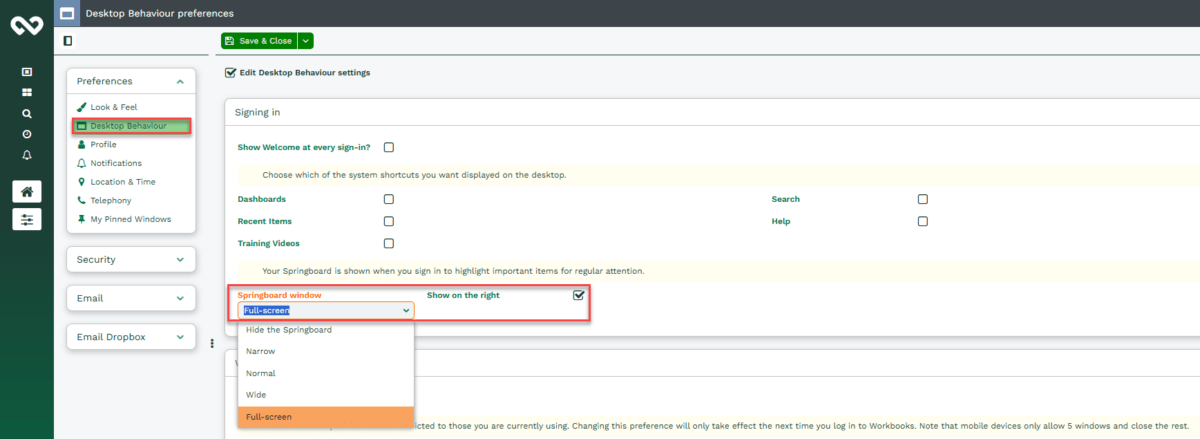 Springboard | Workbooks CRM Support