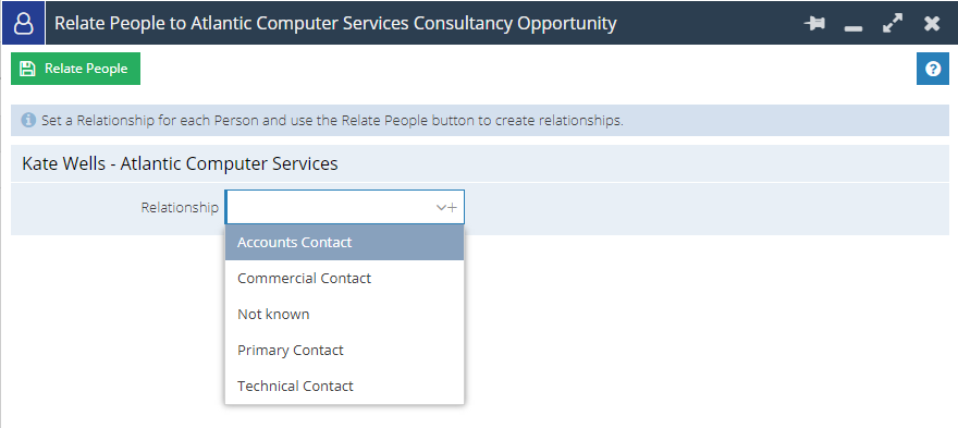 Relationships | Workbooks CRM Support